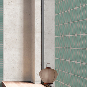 Linea Stripe Green Wall Tile - 30X60cm - Ideal Ceramics