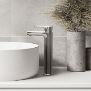 Donald Smart Chrome Tall Basin Mixer - Ideal Ceramics