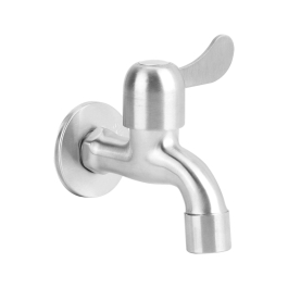 Bri Stainless Steel Bib Tap - 1/2" - Ideal Ceramics