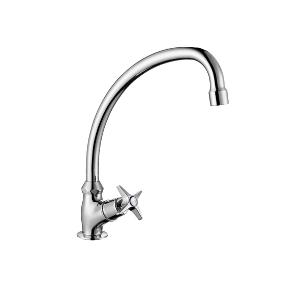 Bri Cross Top Pillar Type Tap With Swivel Outlet - Ideal Ceramics