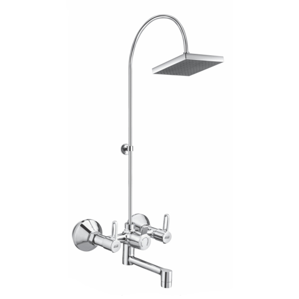 Donald Bath Shower Mixer With Riser Pipe & Rain Shower Head - Ideal ...