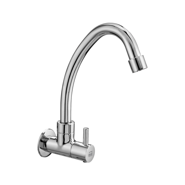 Donald Twist Chrome Wall Type Sink Tap - Ideal Ceramics