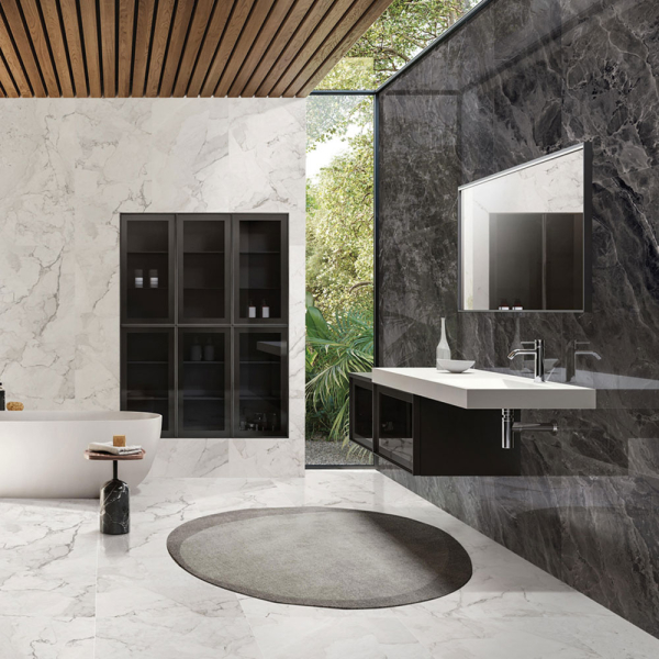 Gemma Century Black Porcelain Tile - 60X120cm - Ideal Ceramics