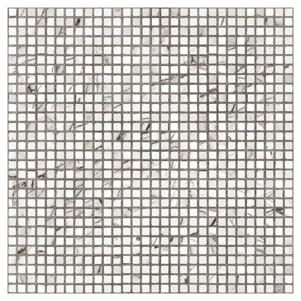 Gemma Domus Mosaic White Floor Tile - 60X60cm - Ideal Ceramics