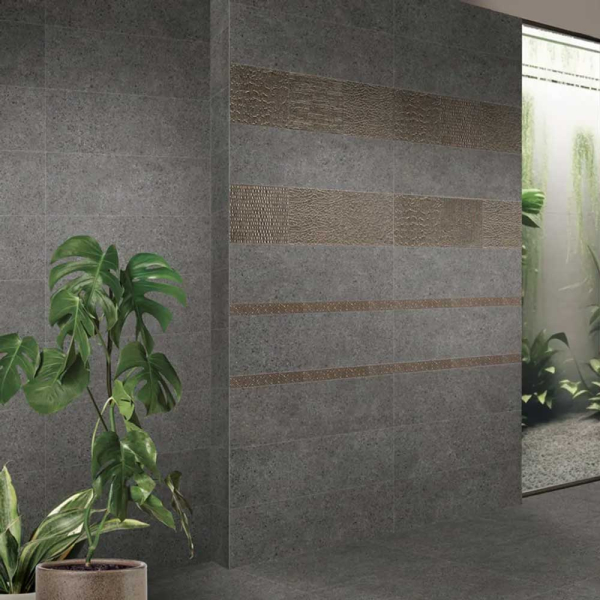 Gemma Star Grey Wall Tile - 25X75cm - Ideal Ceramics