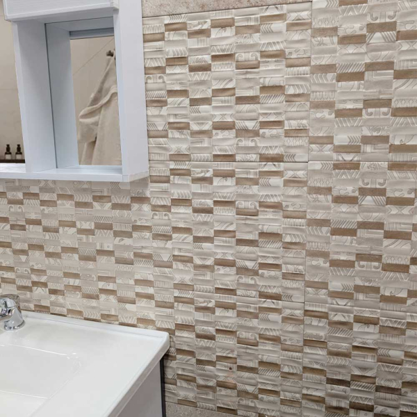 Gemma Valeria Ivory Mosiac Wall Tile - 30X120cm - Ideal Ceramics