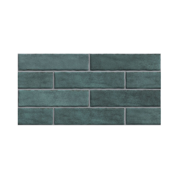 Gemma Playa Geo Dark Green Wall Tile - 30X60cm - Ideal Ceramics