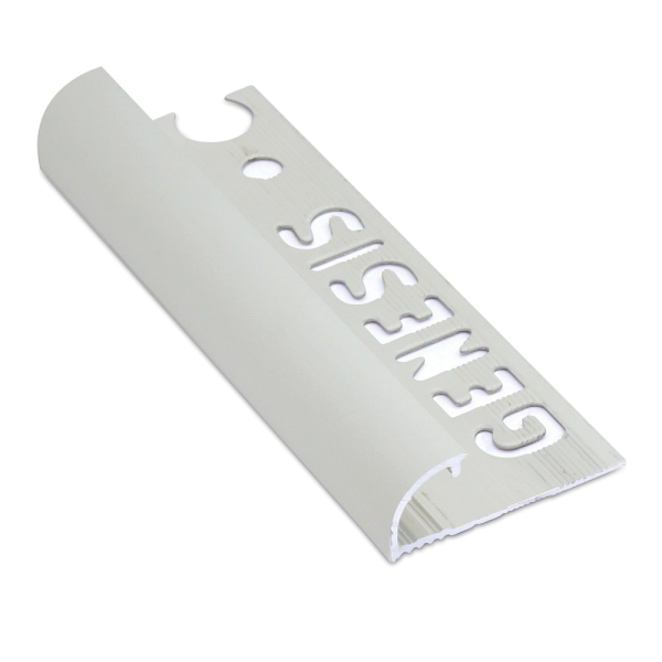Genesis Aluminium Matt Silver Quadrant Trim - 12mmX2.5m - Ideal Ceramics