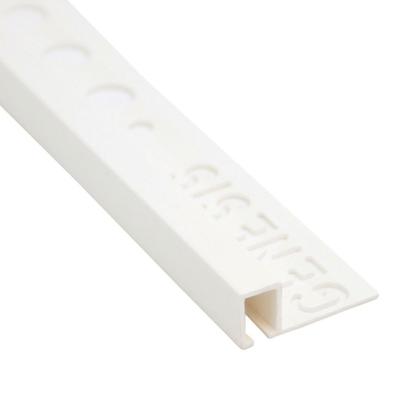Genesis PVC White Square Trim - 2.5m - Ideal Ceramics