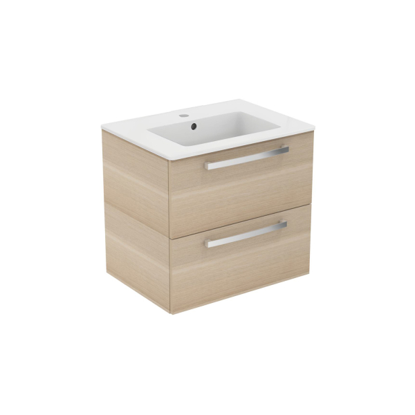 Ideal Standard Tempo Sandy Oak Basin Cabinet Set - 60cm - Ideal Ceramics