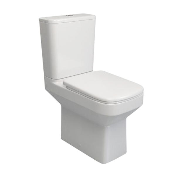 Lecico White Zara Comfort Square Rimless Close Couple Toilet - Ideal ...