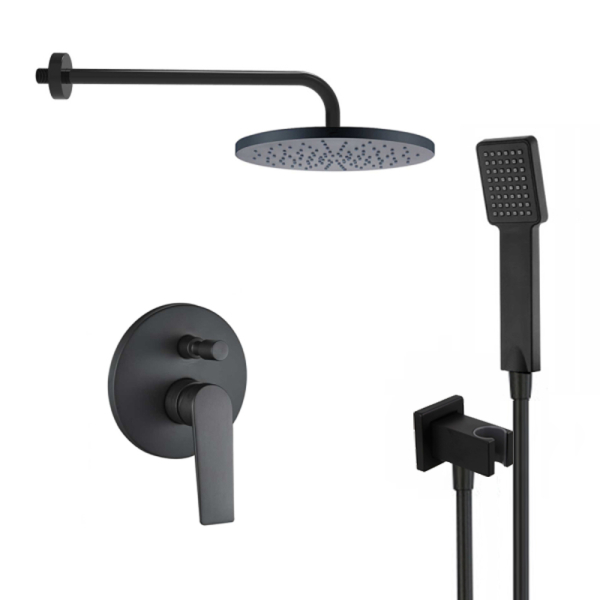 Meissen Vita Double Black 4-Way Shower Set - Ideal Ceramics