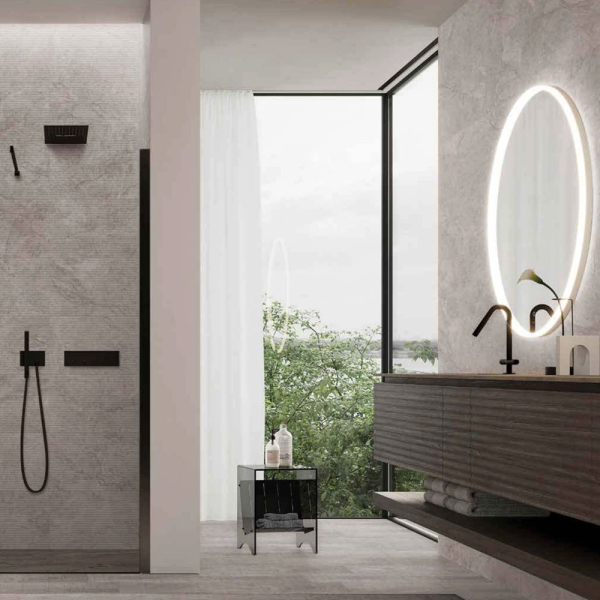 Miami Stripe Grey Wall Tile - 30X90cm - Ideal Ceramics