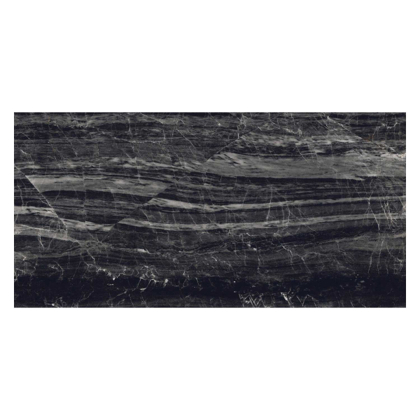 Niro Lux Series Polished Marble Black Floor Tile - 60X120cm - Ideal ...