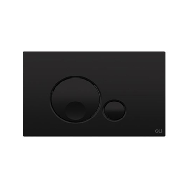 Oli Globe Black Soft Touch Push Plate - Ideal Ceramics