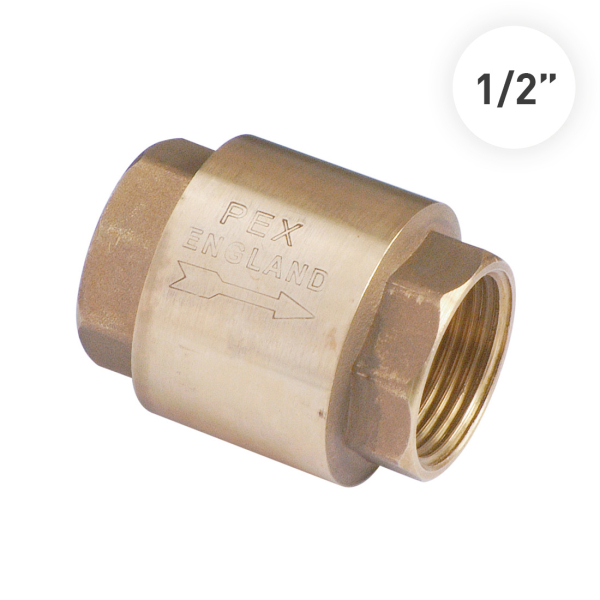 PEX Brass Spring Check Valve - 1/2inch - Ideal Ceramics