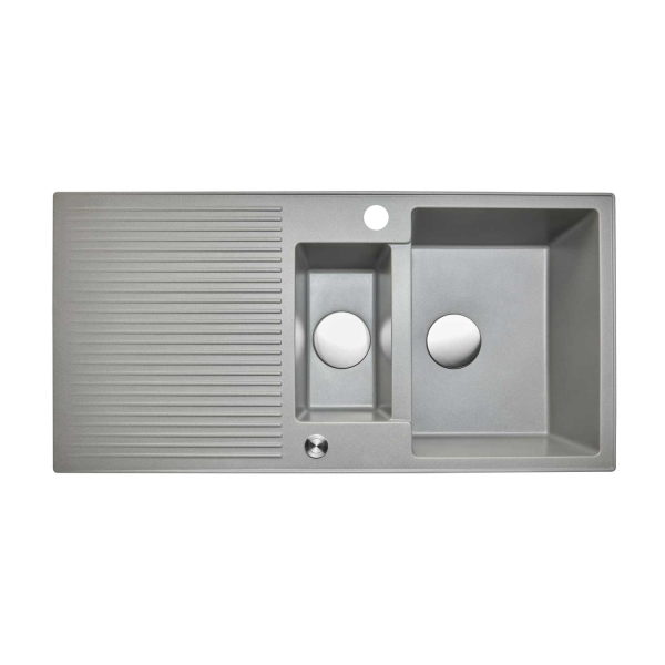 REGINOX Paris Grey Silvery Granite Sink 1.5 Bowl - 100X50cm - Ideal ...