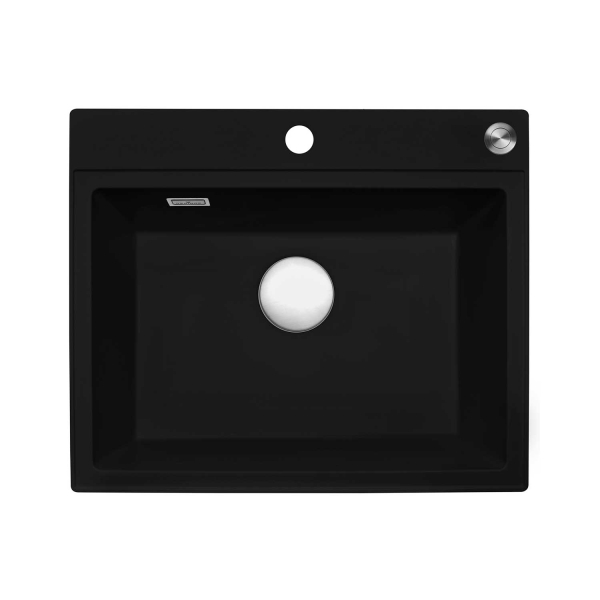 REGINOX Paris Pure Black Granite Sink - 60X50cm - Ideal Ceramics