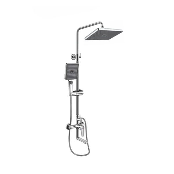 Smart Alexa Square 3 In 1 Single Lever Exposed Bath Mixer - Ideal Ceramics